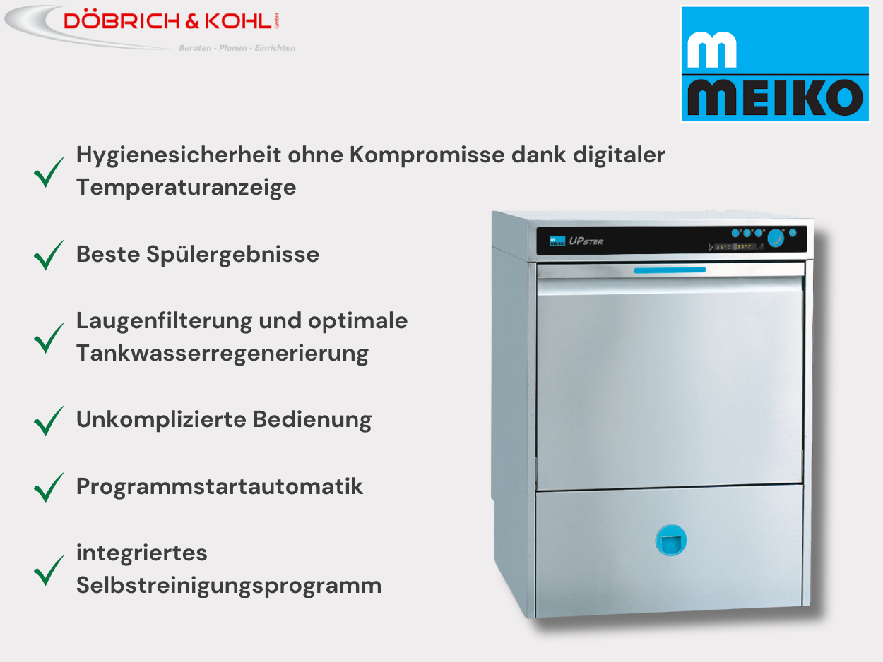 Meiko Untertischspülmaschine UPster U500, 400V | Untertischspülmaschine ...